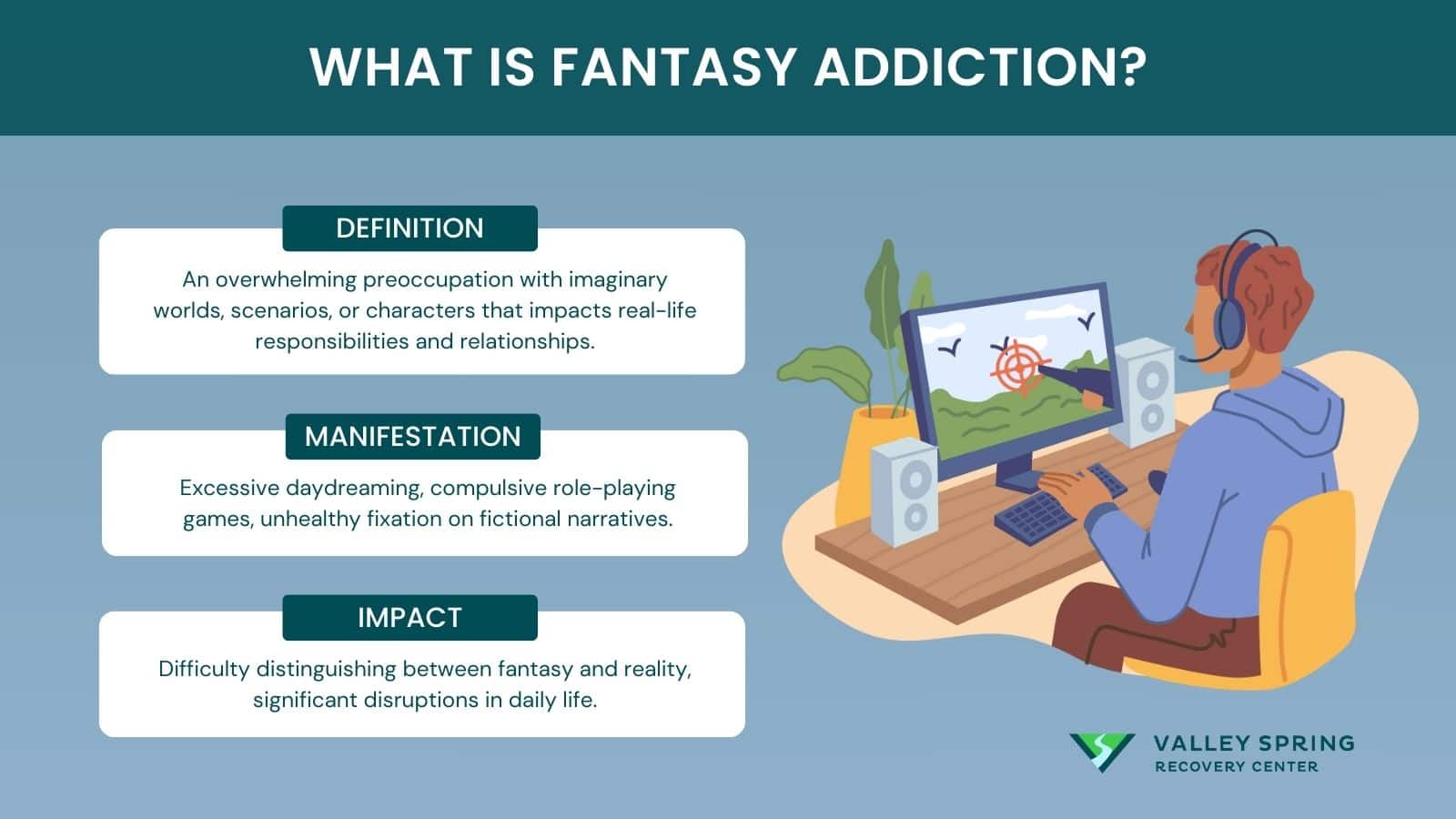 Fantasy Addiction: Types, Effects, Assessment, & Treatment